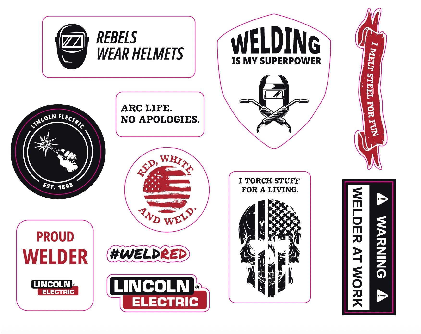 Lincoln Electric Sticker Sheet - Weld Life – The Lincoln Electric RedZone