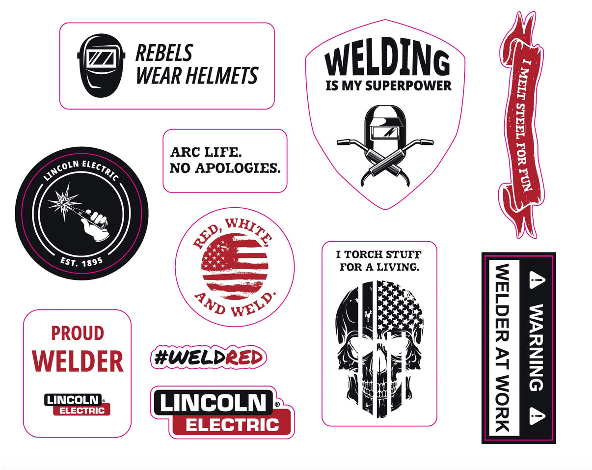 Lincoln Electric Sticker Sheet - Weld Life – The Lincoln Electric RedZone