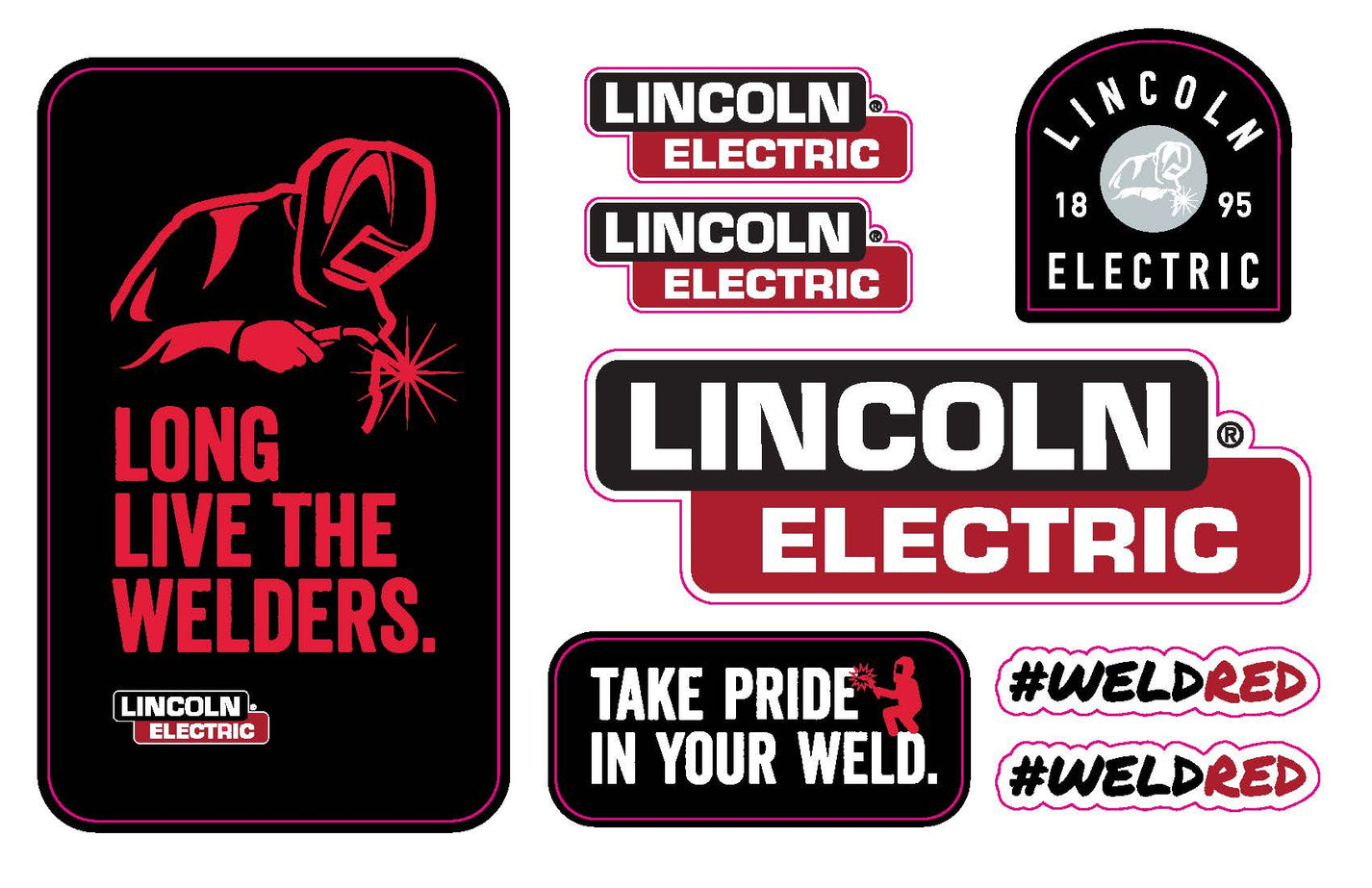 Lincoln Electric Sticker Sheet – The Lincoln Electric RedZone